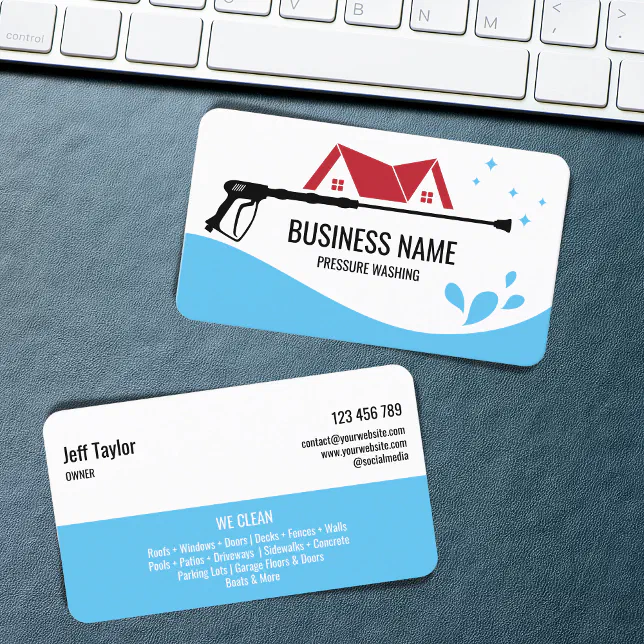 Professional Pressure Washing Power Masculine Bu Business Card | Zazzle