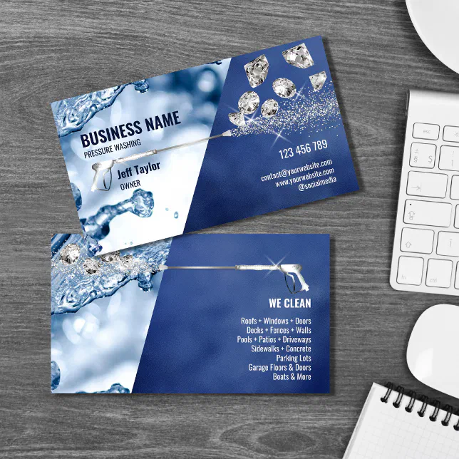 Professional Pressure Washing Power Washing Busine Business Card | Zazzle