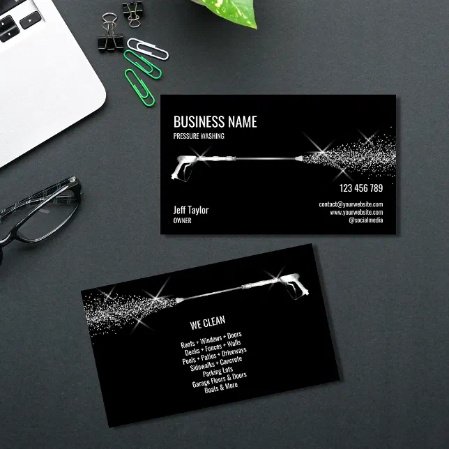 Professional Pressure Washing Power Washing Business Card | Zazzle