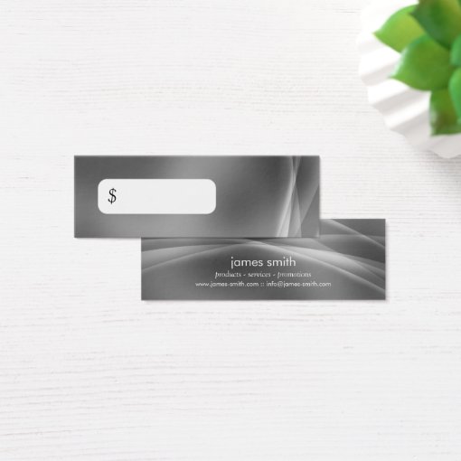 Professional Price Tag Modern Abstract Grey | Zazzle