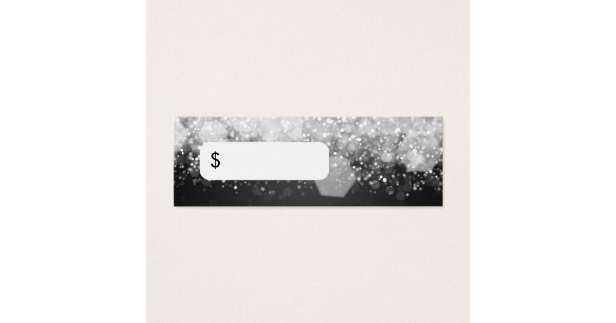 Professional Price Tag Sparkling Night Black | Zazzle