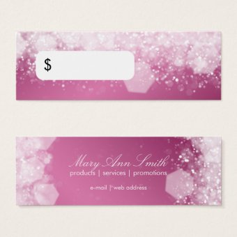 Professional Price Tag Sparkling Night Pink | Zazzle