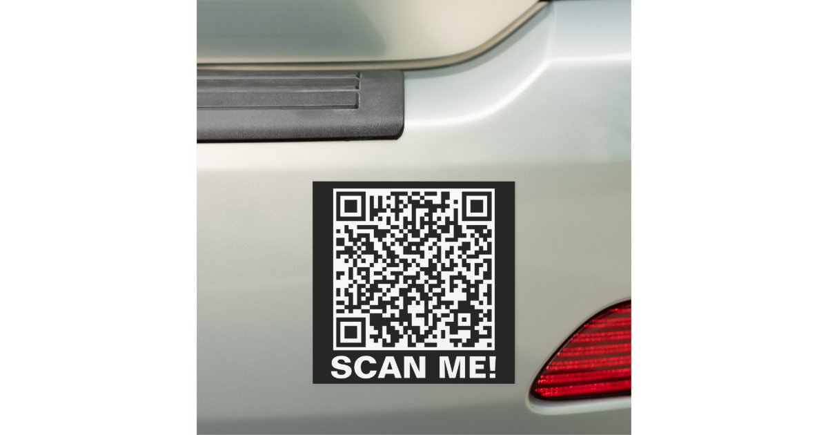 Professional Promotional Marketing QR Scan Me Code Car Magnet | Zazzle