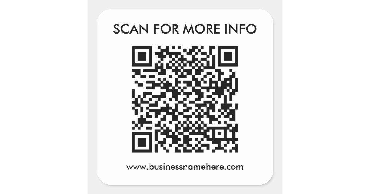 Professional QR Barcode Square Sticker | Zazzle.com