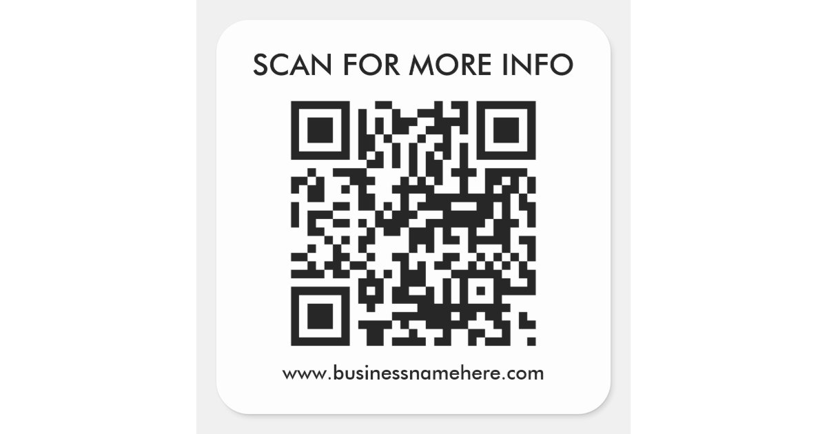 Professional QR Barcode Square Sticker | Zazzle