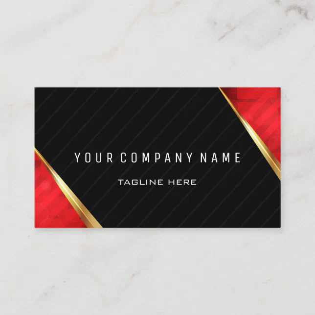 Professional QR Code BOLD Red and Black Business Card | Zazzle