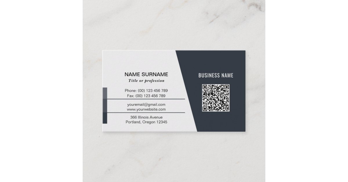 Professional QR code corporate or personal Business Card | Zazzle