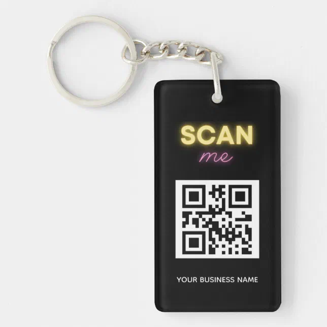 Professional QR Code Custom Keychain | Zazzle