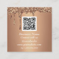 Professional QR Code Gold Glitter Sparkle Square Business Card | Zazzle