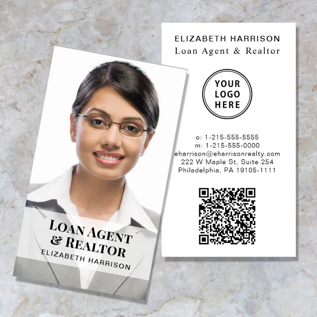 Professional QR Code Logo Photo Business Card | Zazzle Professional QR Code Logo Photo Business Card | Zazzle