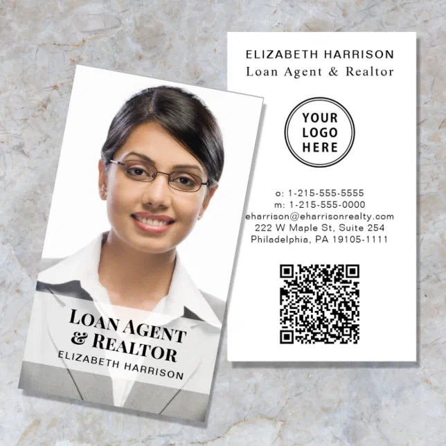 Professional QR Code Logo Photo Business Card | Zazzle Professional QR Code Logo Photo Business Card | Zazzle