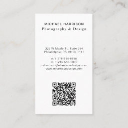 Professional QR Code Photo Business Card | Zazzle