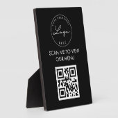 Professional QR Code Sign Restaurant Menu Plaque | Zazzle