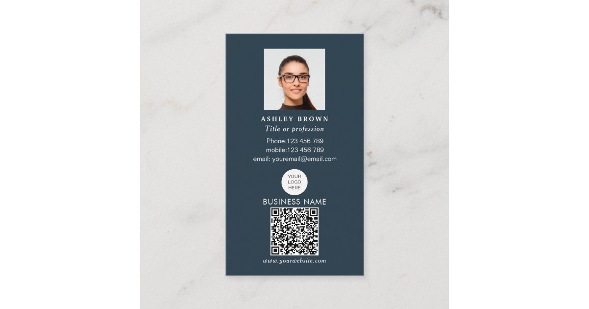 Professional QR code Simple real estate photo Busi Business Card | Zazzle