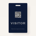 Professional QR Code Visitor Badge | Zazzle