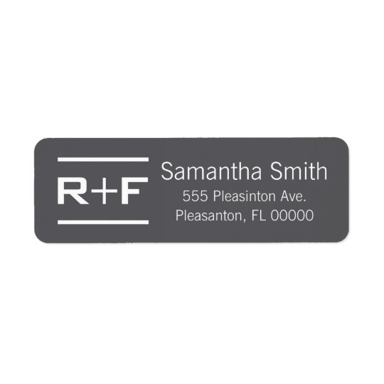 Professional R+F Return Address Labels | Zazzle.com