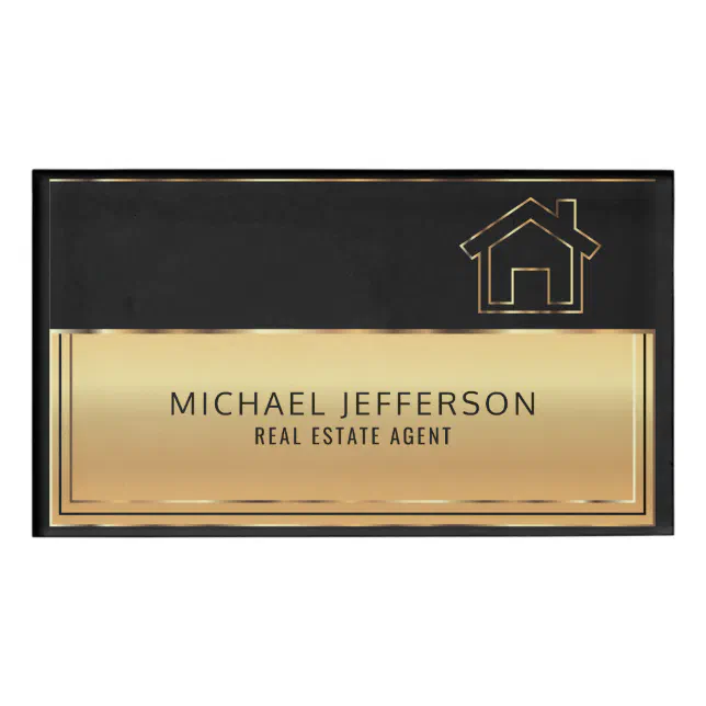 Professional Real Estate Agent Name Tag | Zazzle