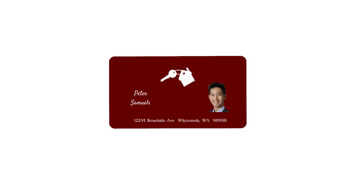 Professional Real Estate Agent Return Address Label | Zazzle