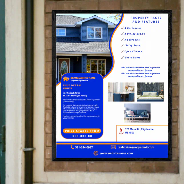 Professional Real Estate Land Property Marketing Poster | Zazzle