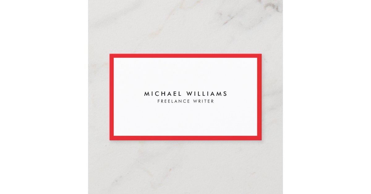 Professional Red and White Business Card | Zazzle