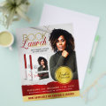 Professional Red & Gold Book Launch Flyer | Zazzle