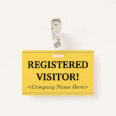 Professional "REGISTERED VISITOR!" Badge | Zazzle