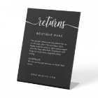 Professional Retail Store Return Policy Pedestal Sign | Zazzle