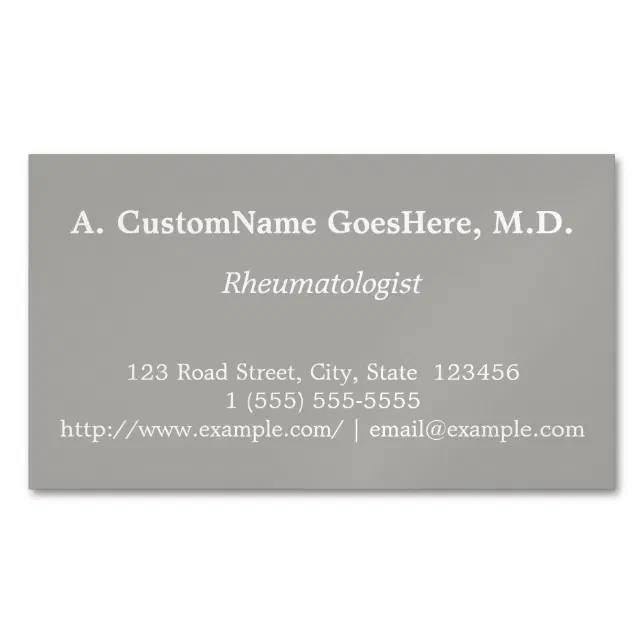 Professional Rheumatologist Magnetic Business Card | Zazzle