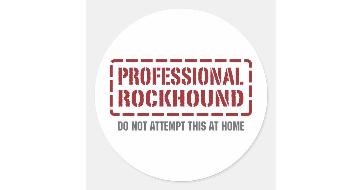 Professional Rockhound Classic Round Sticker | Zazzle