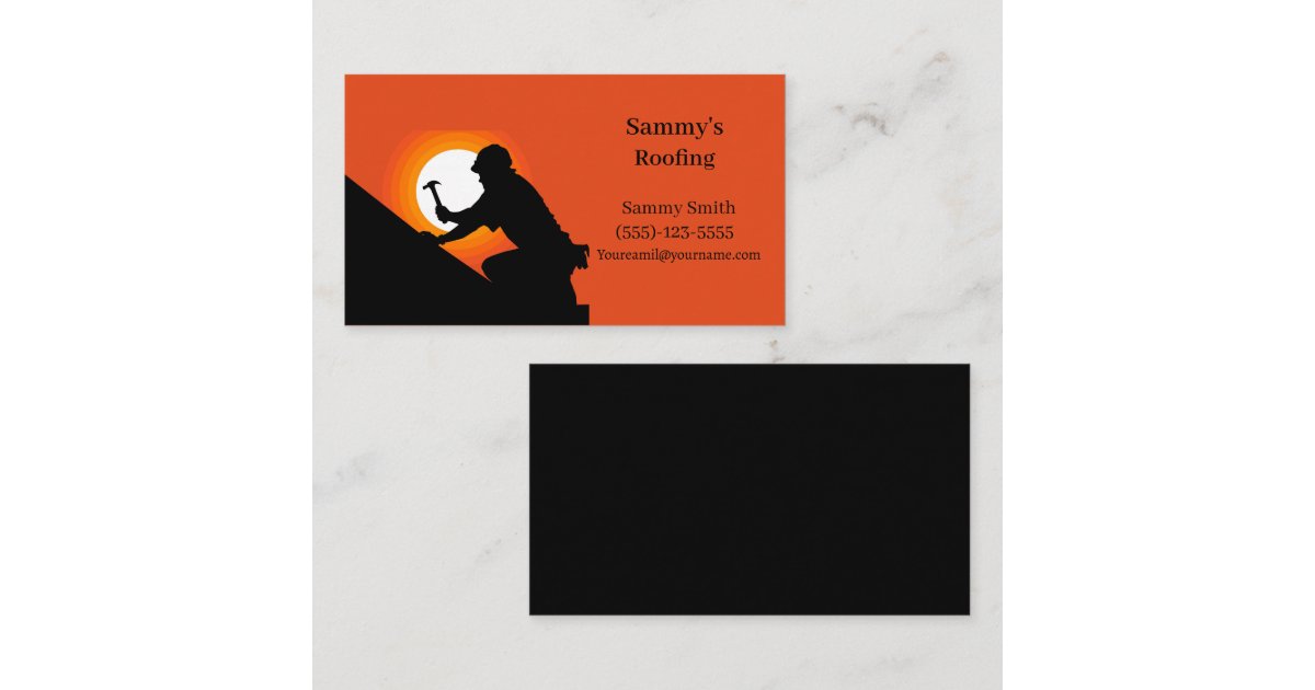 Professional Roofing Business Card | Zazzle