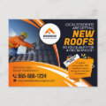 Professional Roofing Construction Gutter Shingles Postcard | Zazzle