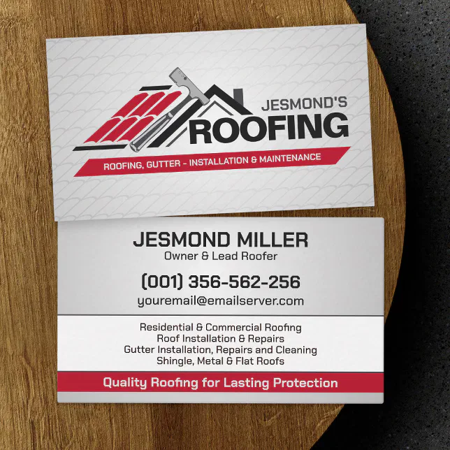 Professional Roofing Services - Roofer Business Card | Zazzle