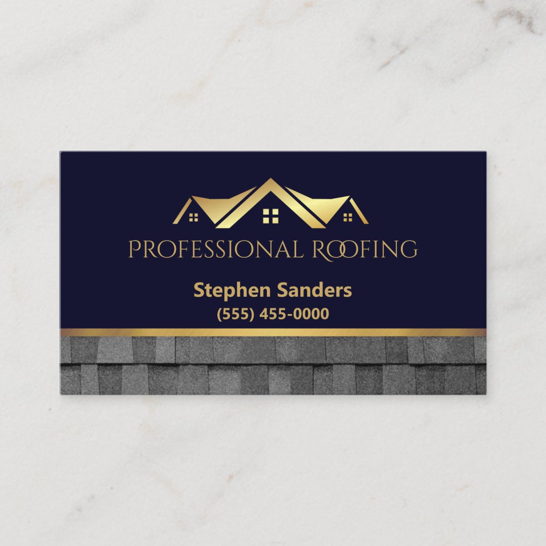 Professional Roofing Shingles Construction Business Card | Zazzle
