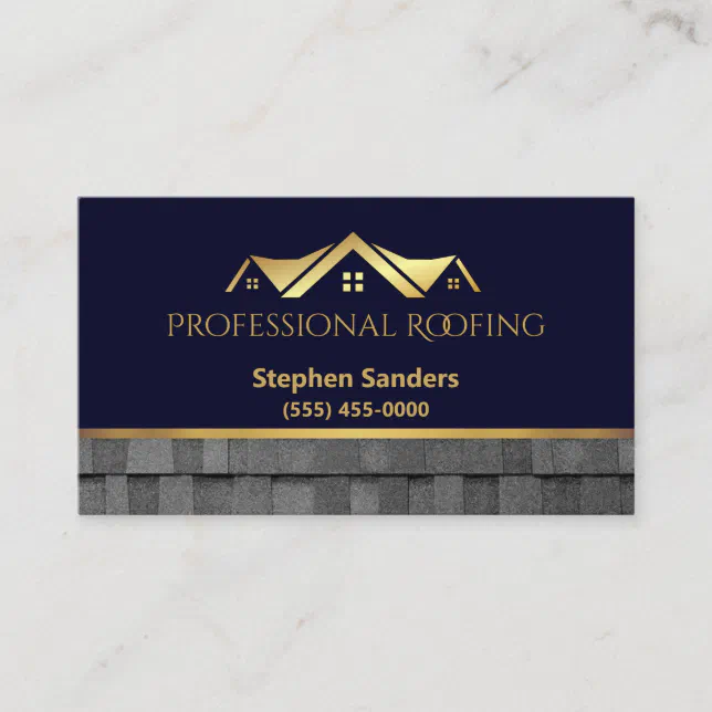 Professional Roofing Shingles Construction Business Card | Zazzle