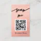 Professional Rose Gold QR Code Logo Business Card | Zazzle