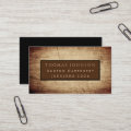 Professional Rustic Wood Worker Carpentry Business Card | Zazzle