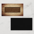Professional Rustic Wood Worker Carpentry Business Card | Zazzle
