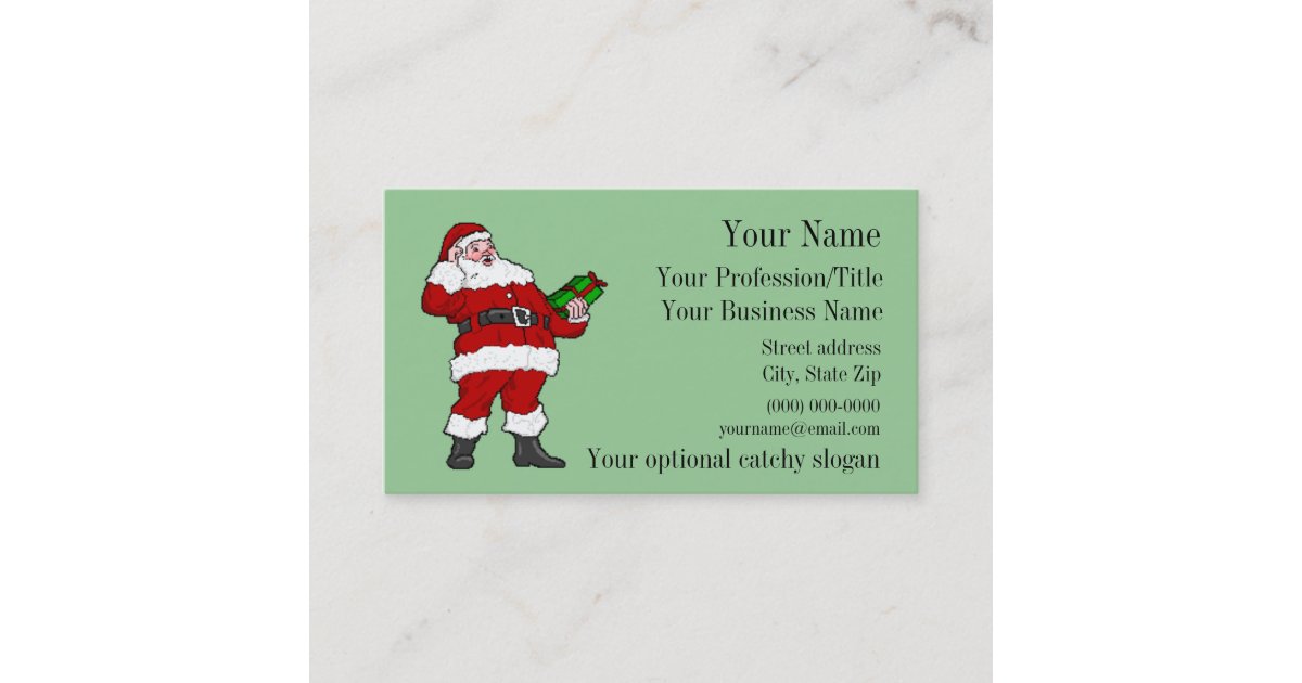 Professional Santa Business Card | Zazzle