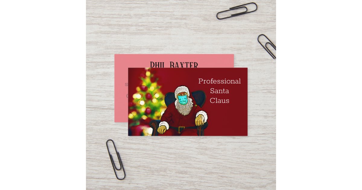 Professional Santa Claus business card | Zazzle