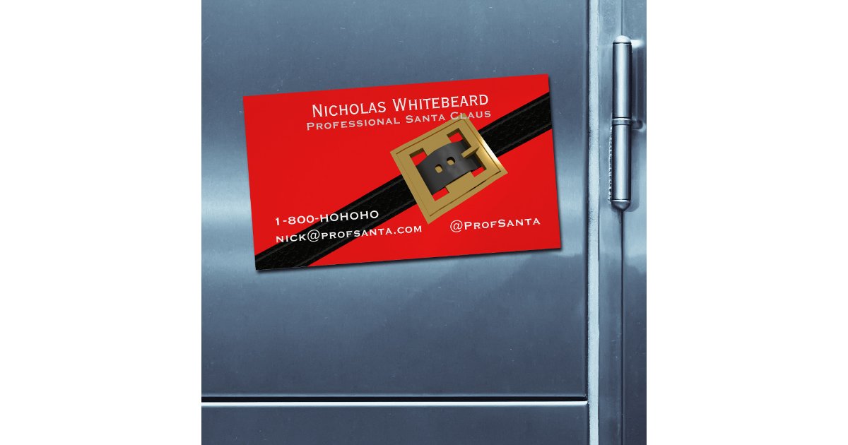 Professional Santa Claus Magnetic Business Cards | Zazzle
