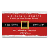 Professional Santa Claus Modern Business Card Magnet | Zazzle