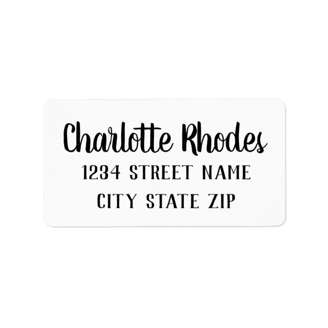 Professional Script Typography Simple Modern Label | Zazzle