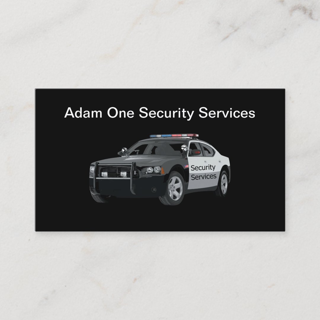 Professional Security Services Business Card | Zazzle