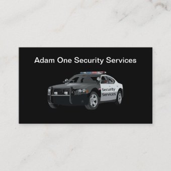 Professional Security Services Business Card | Zazzle