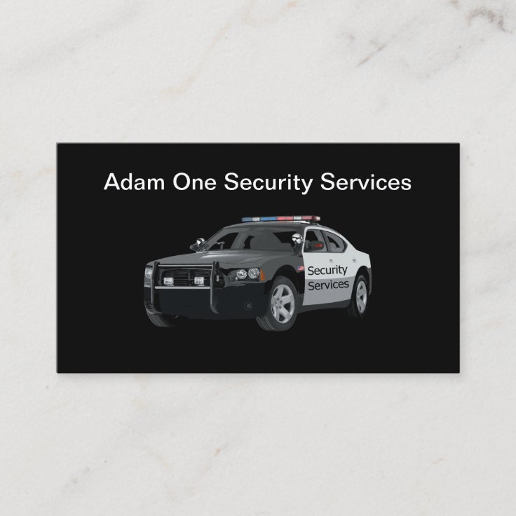 Professional Security Services Business Card | Zazzle