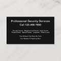 Professional Security Services Business Card | Zazzle