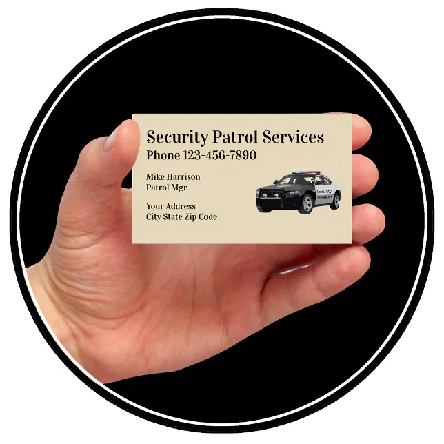 Professional Security Services Business Card | Zazzle