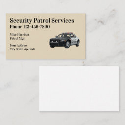 Professional Security Services Business Card | Zazzle