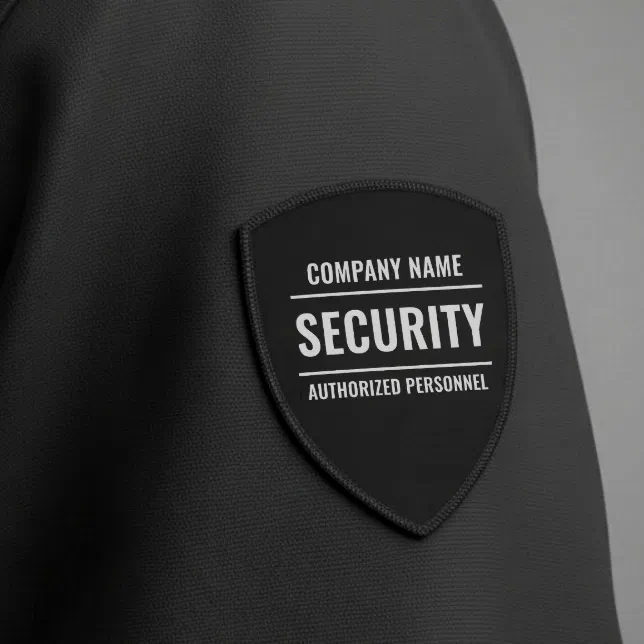 Professional Security Staff Company Logo Minimal Patch | Zazzle