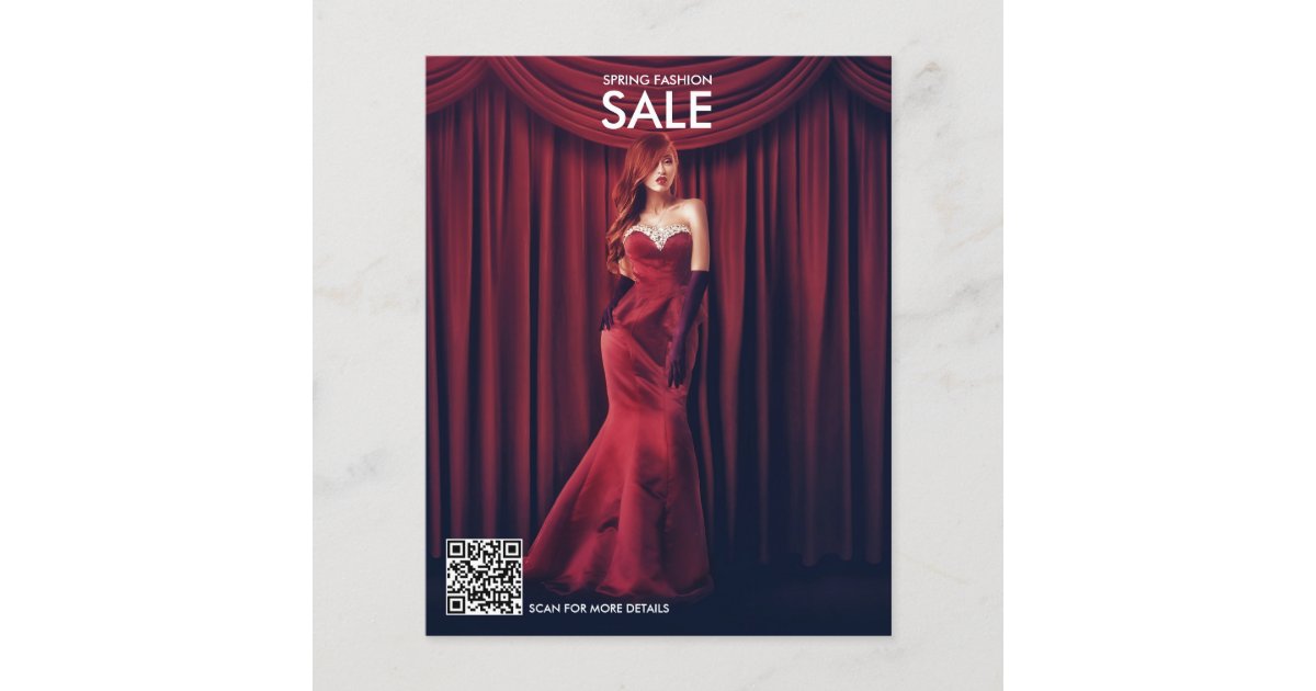 Professional Shop Promotional Photo QR Code Flyer | Zazzle